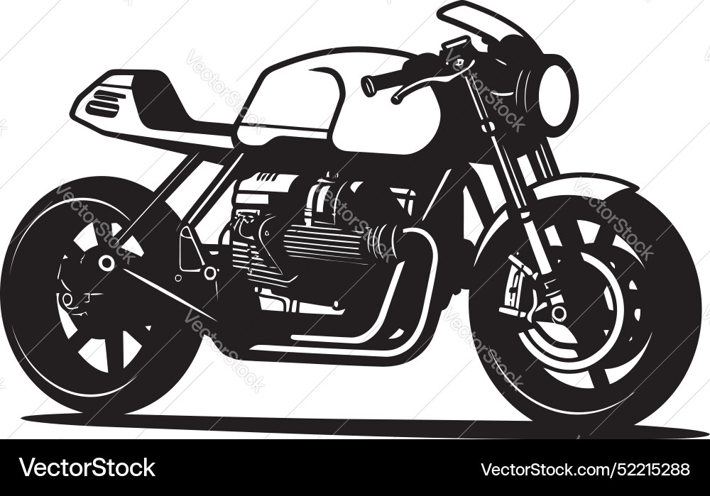 Classic velocity black cafe racer iconic design Vector Image