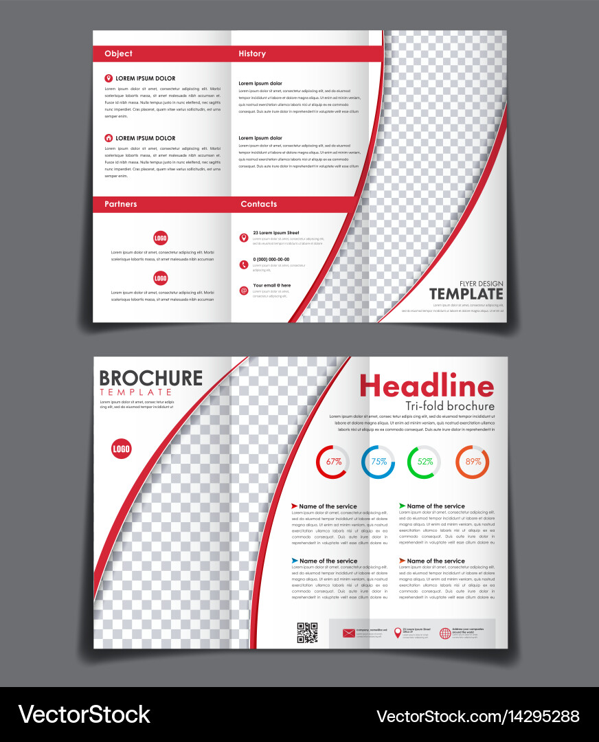 Design of the front and back booklet Royalty Free Vector