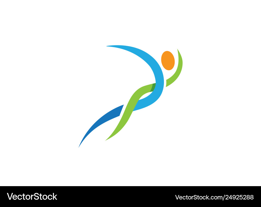Dynamic Human Form Logo Royalty Free Vector Image