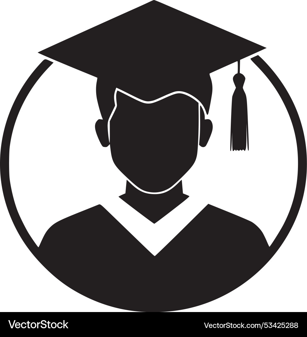 Graduation - high quality logo ideal Royalty Free Vector
