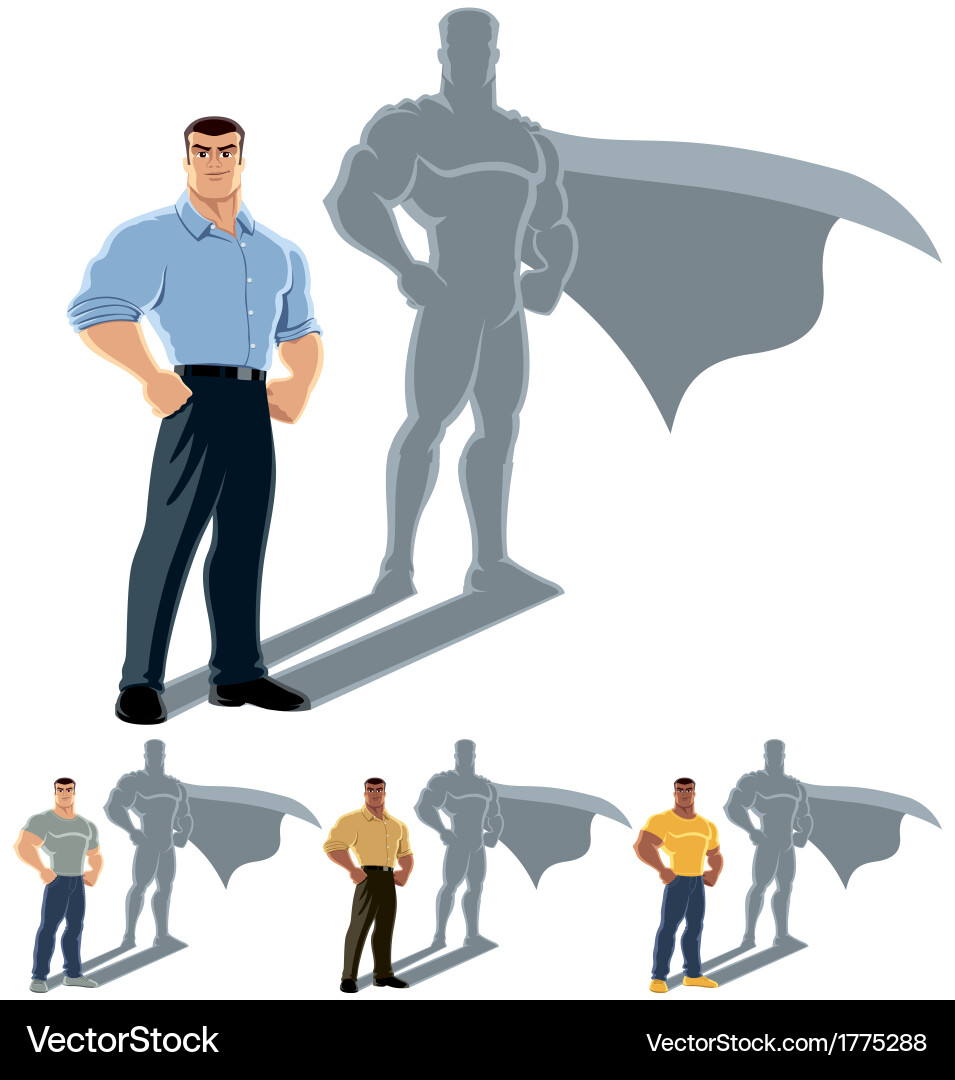 Man superhero concept Royalty Free Vector Image