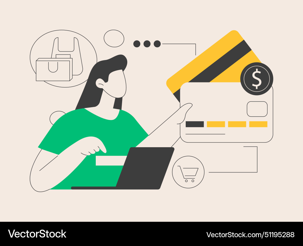 Plastic money abstract concept Royalty Free Vector Image