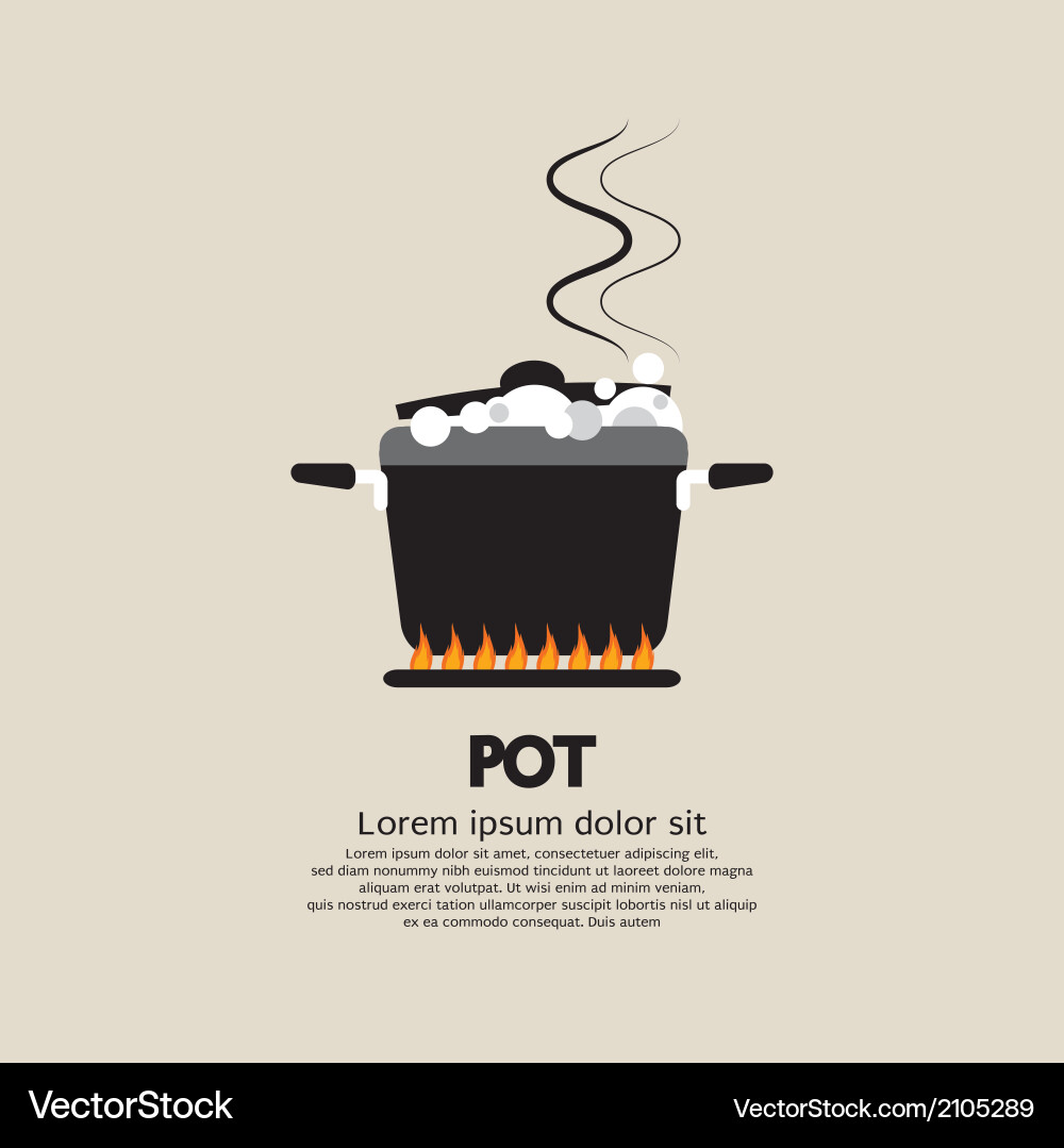 Cooking pot Royalty Free Vector Image - VectorStock