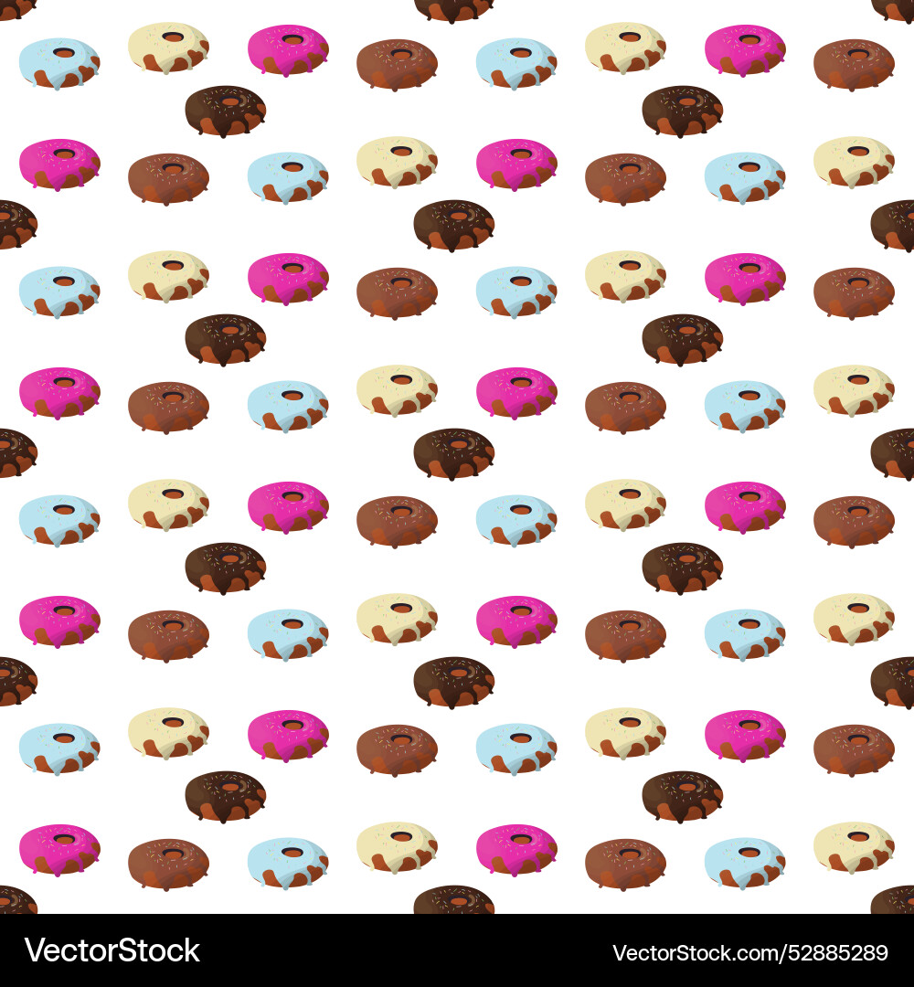 Donuts round buttery sweet pastries decorated Vector Image