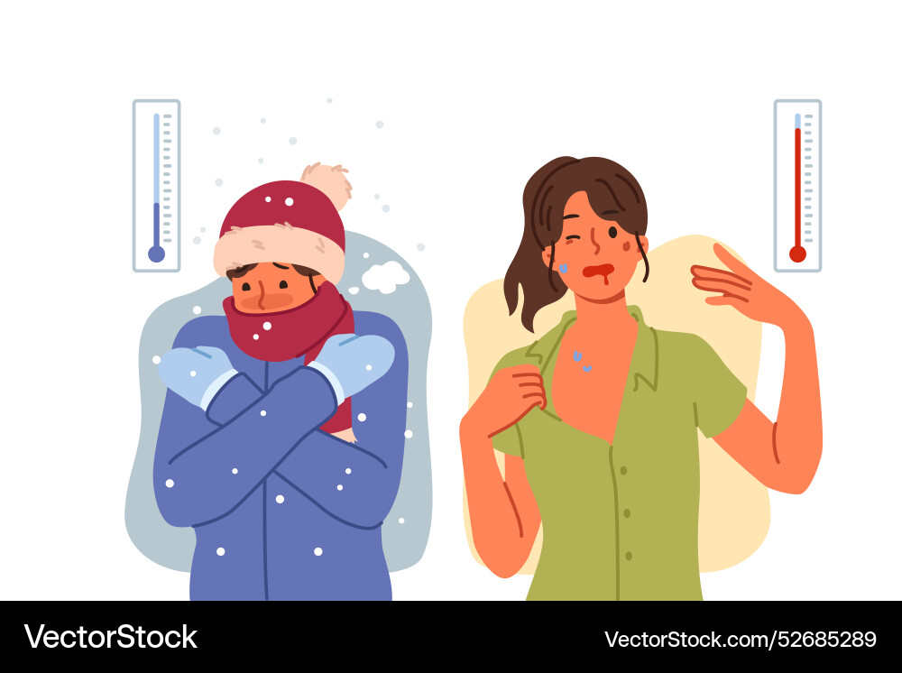 Extreme weather conditions cause problems Vector Image