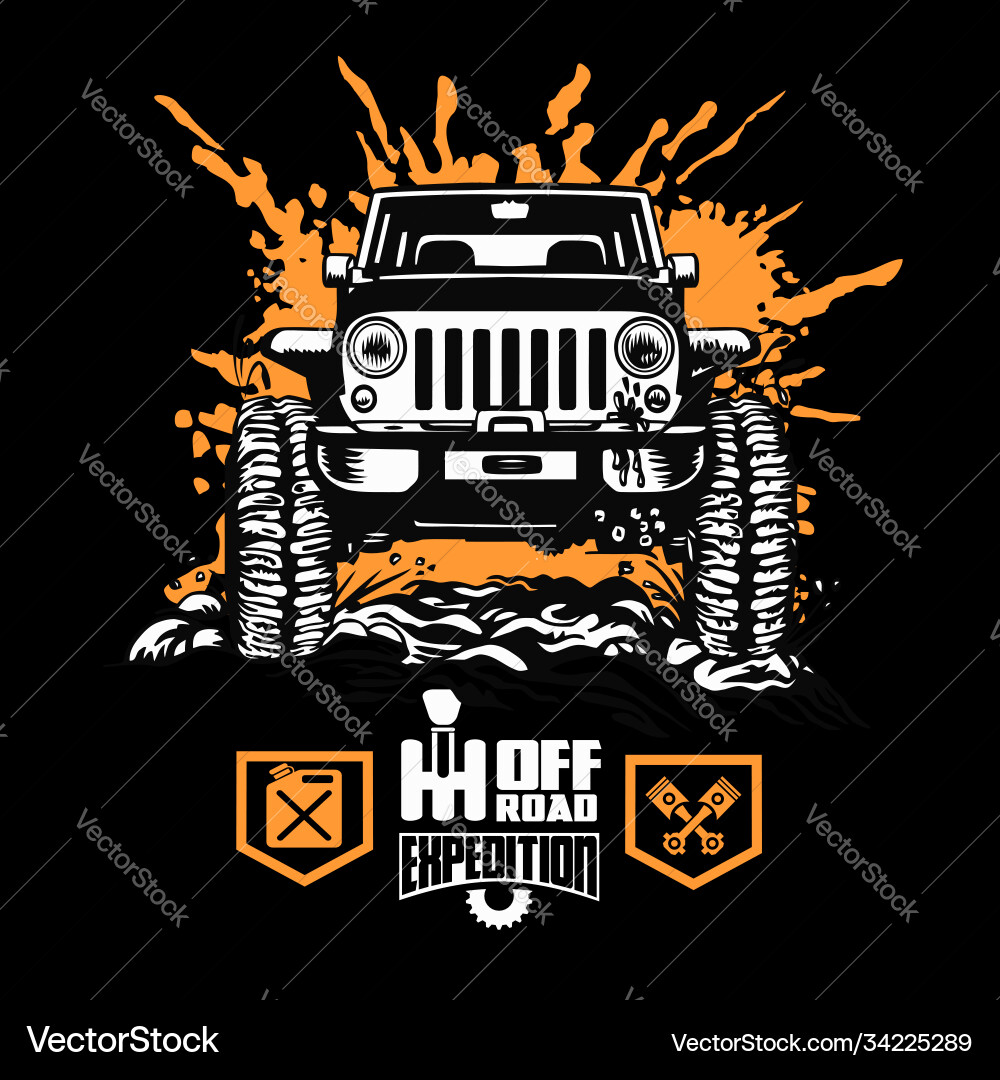 Jeep Off-Road Adventure Royalty Free Vector Image