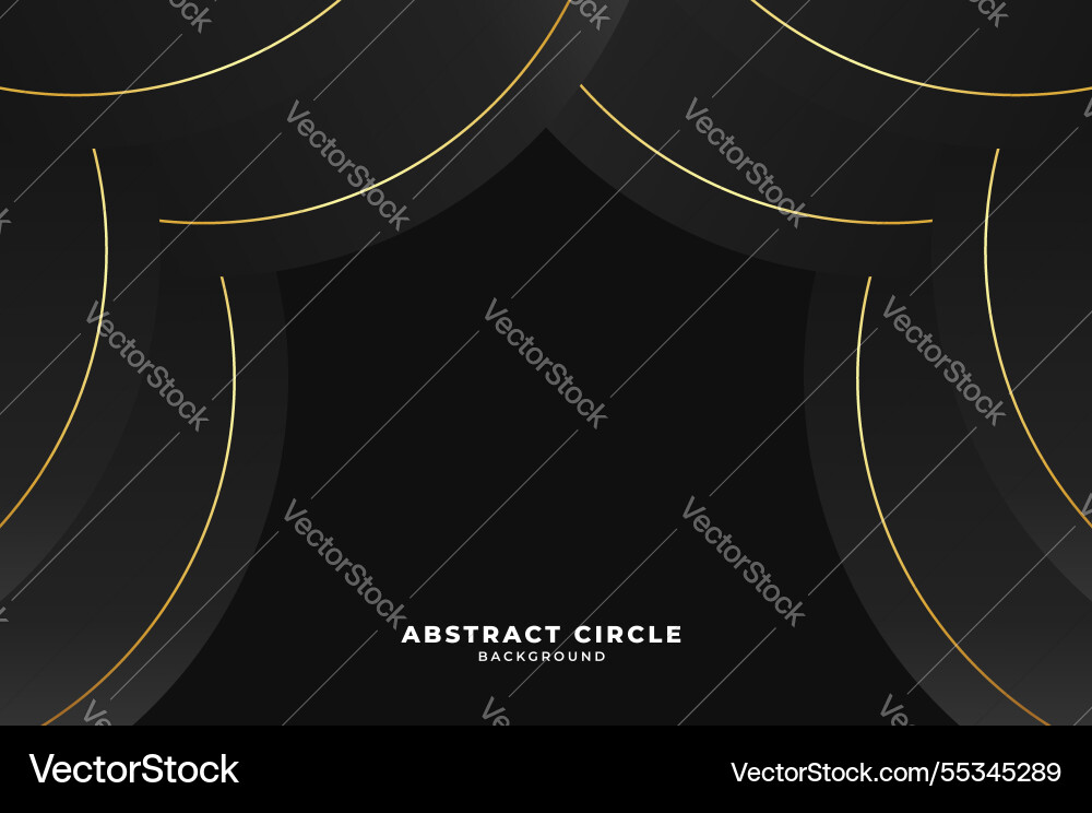 Luxury black curve curtain awards background Vector Image