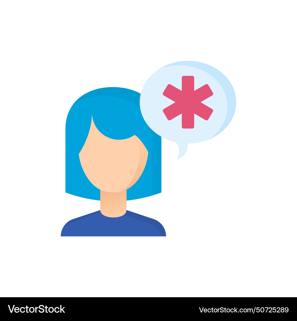 Online consultation with doctor flat icon Vector Image