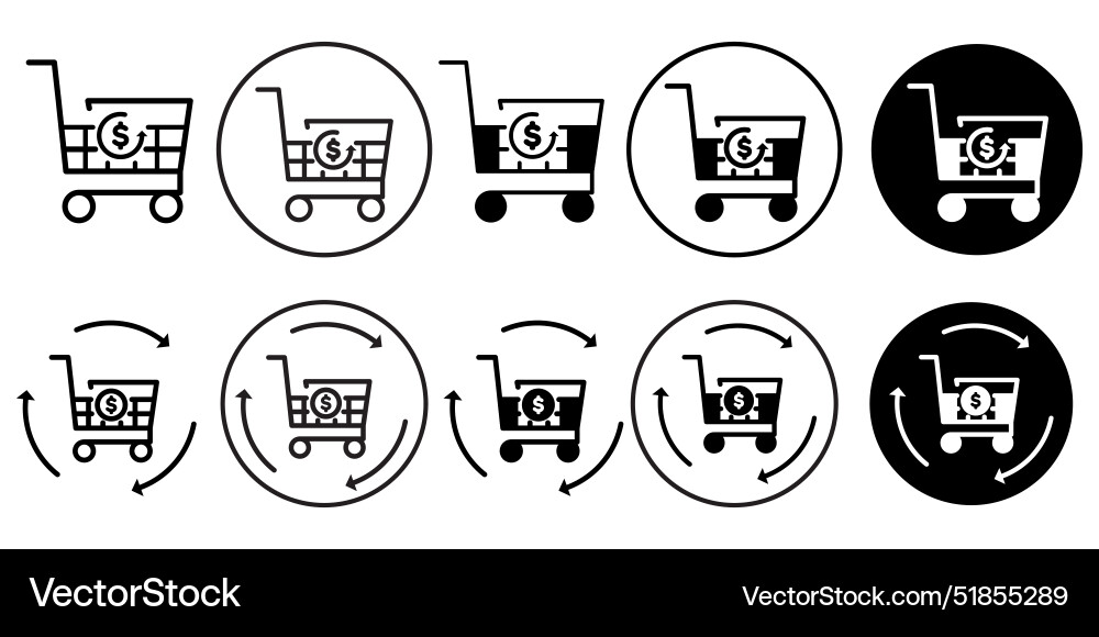 Purchase history icon set collection for web Vector Image