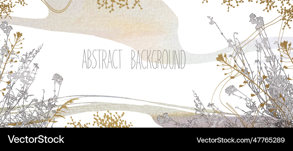 Watercolor Botanical Background Royalty Free Vector Image