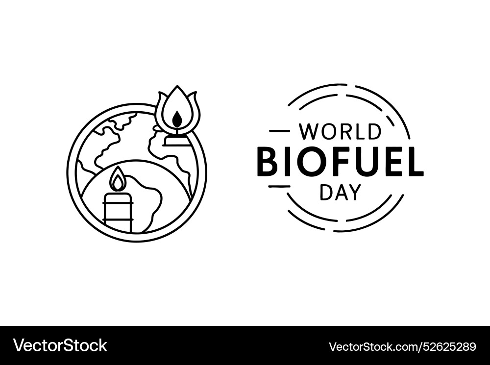 World biofuel day 10 august poster Royalty Free Vector Image