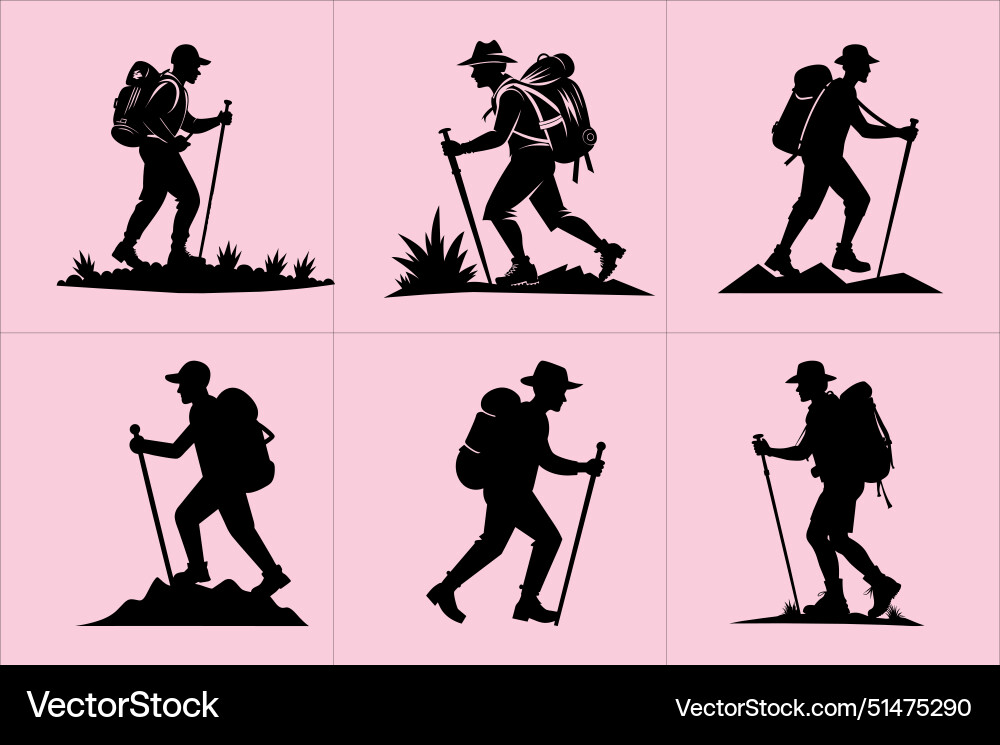 A realistic hiking Royalty Free Vector Image - VectorStock