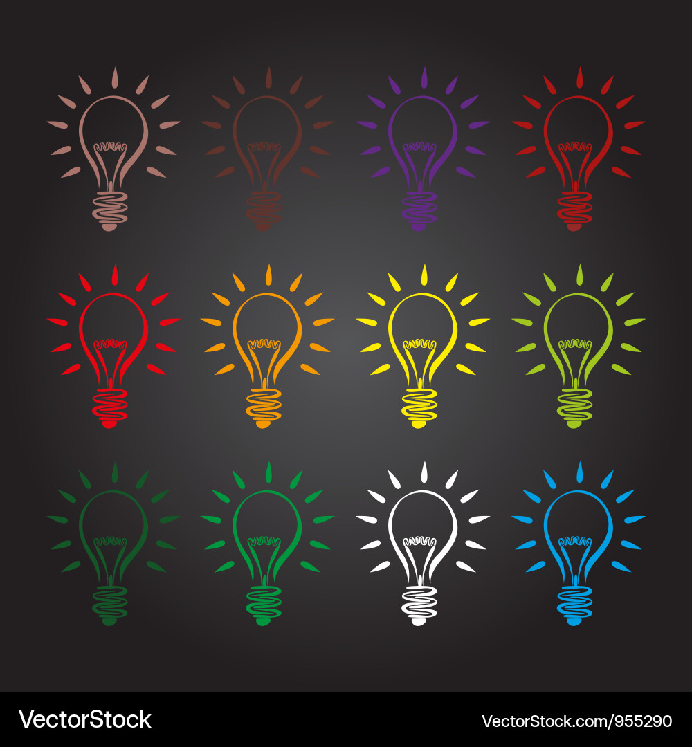 Abstract lightbulb Royalty Free Vector Image - VectorStock