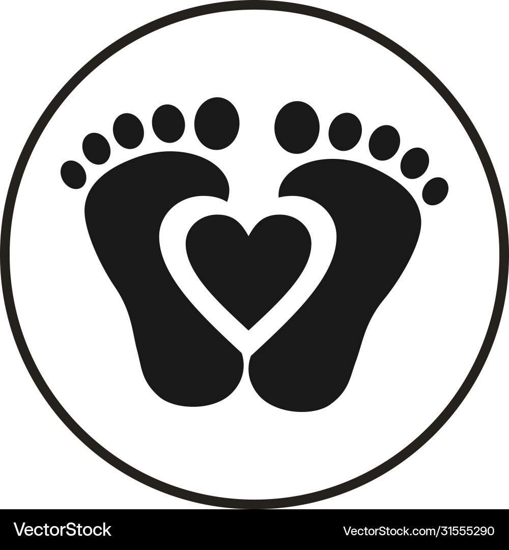 Baby feet icon Royalty Free Vector Image - VectorStock