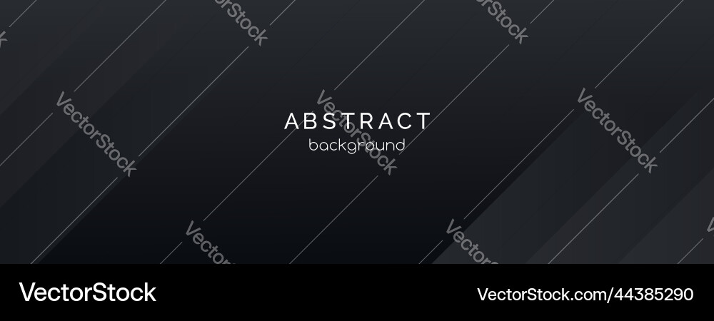 Black abstract long banner minimal dark Royalty Free Vector