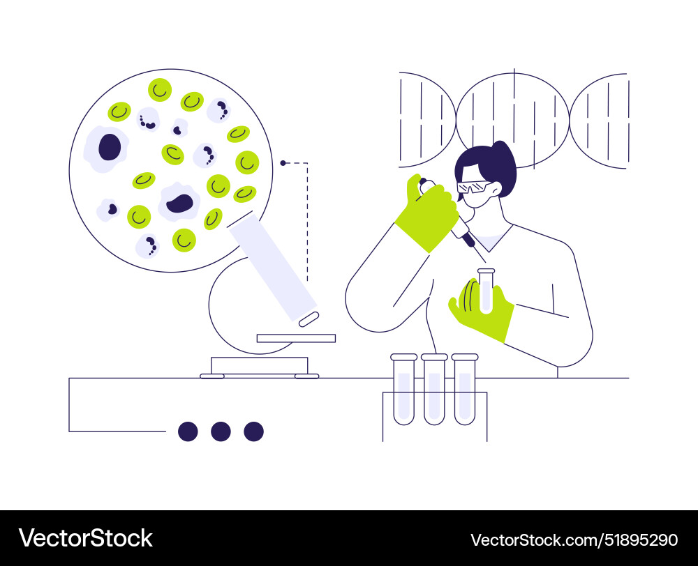 Blood disorder diagnosis abstract concept Vector Image