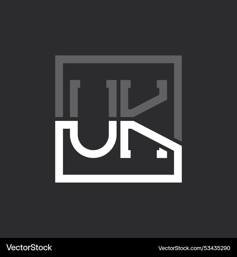 Creative modern minimalist uk letter logo design Vector Image