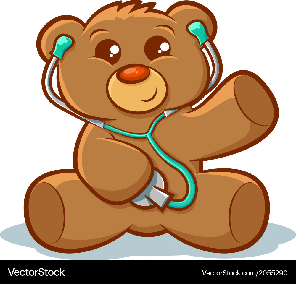Doctor teddy bear Royalty Free Vector Image - VectorStock