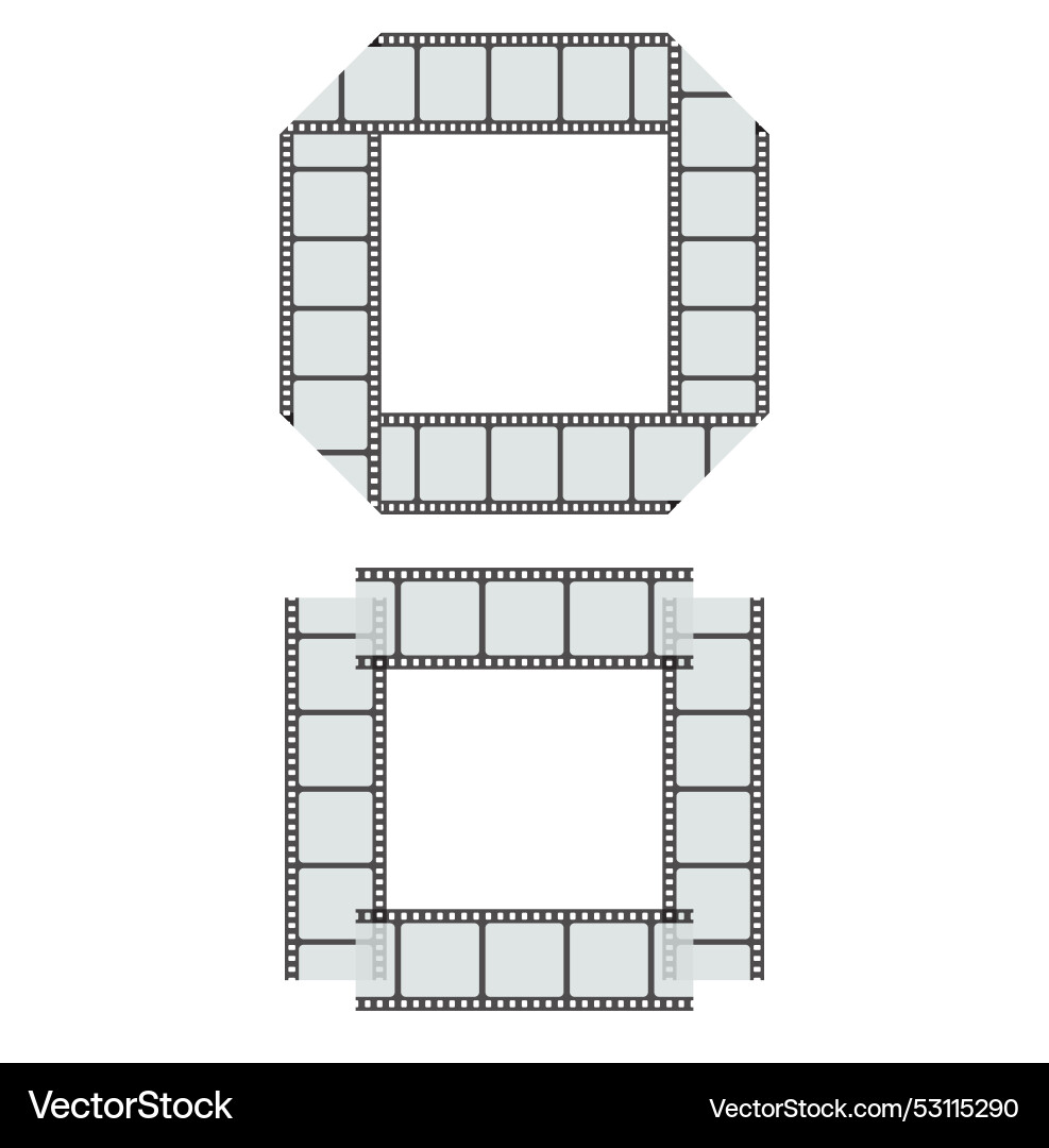 Film frames border set Royalty Free Vector Image