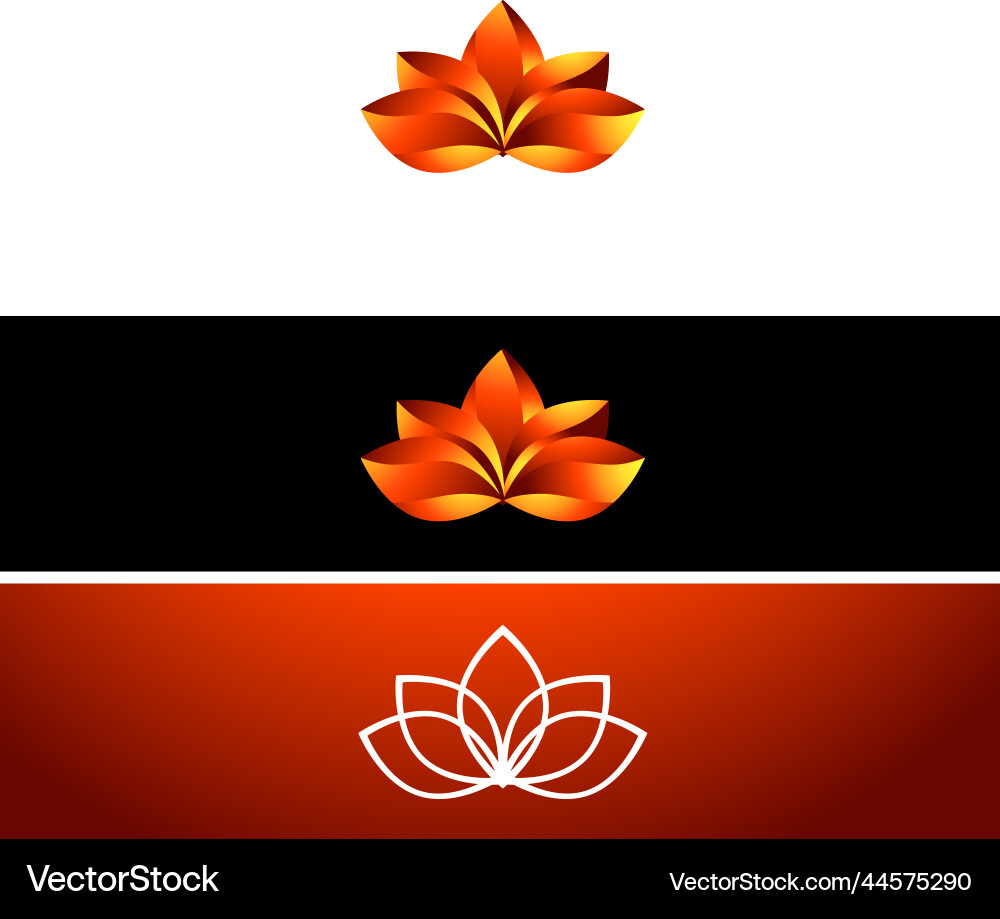 Fire lotus flower may use as logo Royalty Free Vector Image