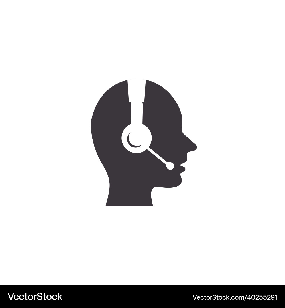 Call center icon operator sign support service Vector Image