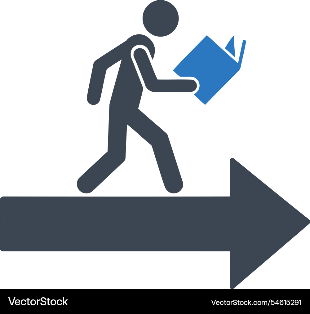 Knowledge on path icon Royalty Free Vector Image