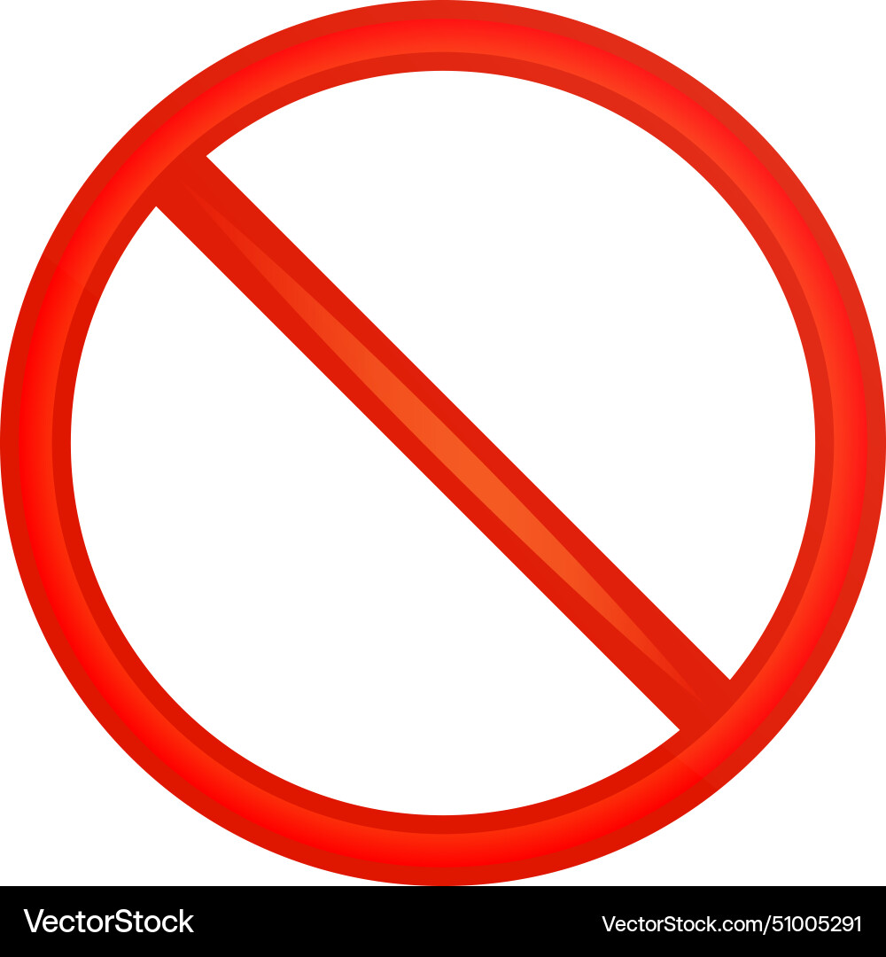 No symbol isolated on a transparent background Vector Image