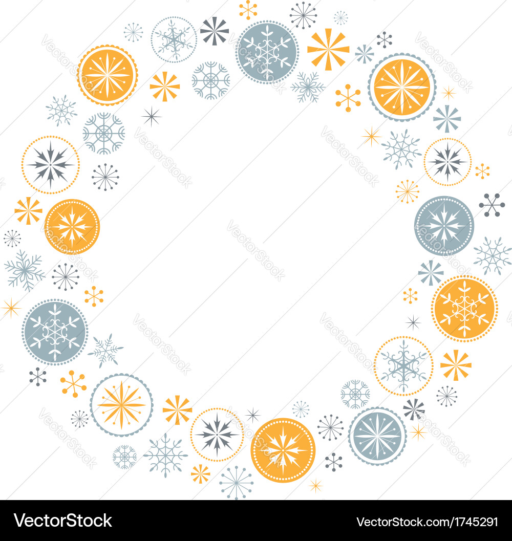 Snowflake frame Royalty Free Vector Image - VectorStock
