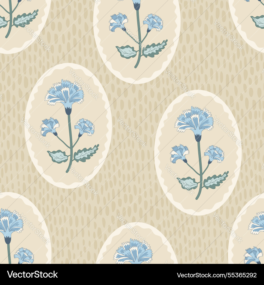 Chintz farmcore seamless pattern wildflowers Vector Image