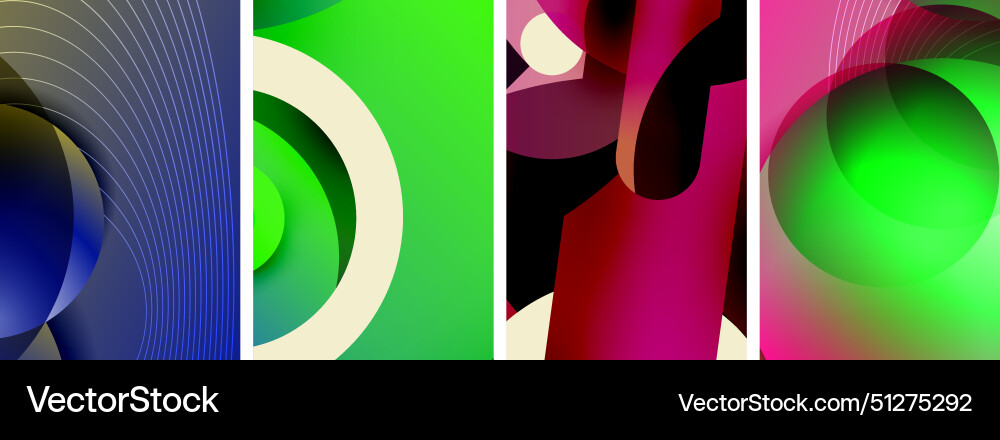 Circle geometric abstract posters Royalty Free Vector Image