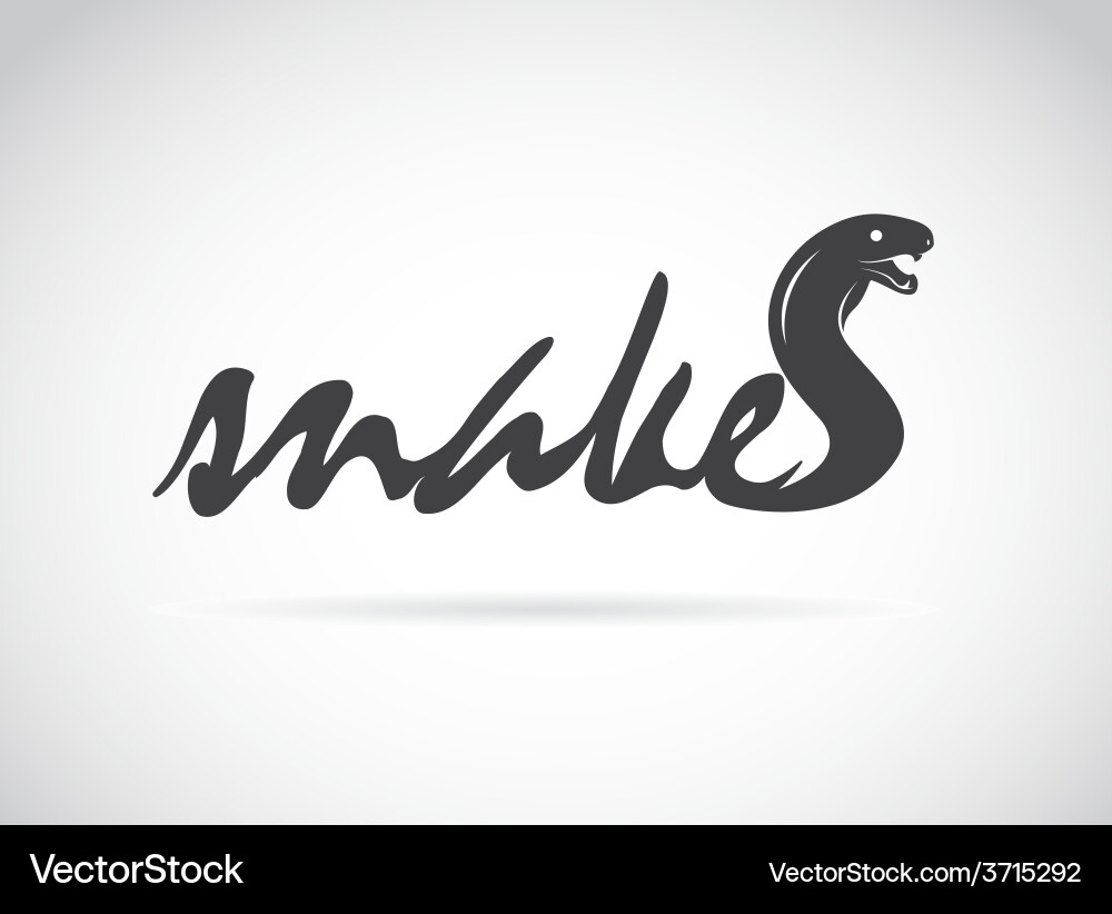 Design snake is text Royalty Free Vector Image