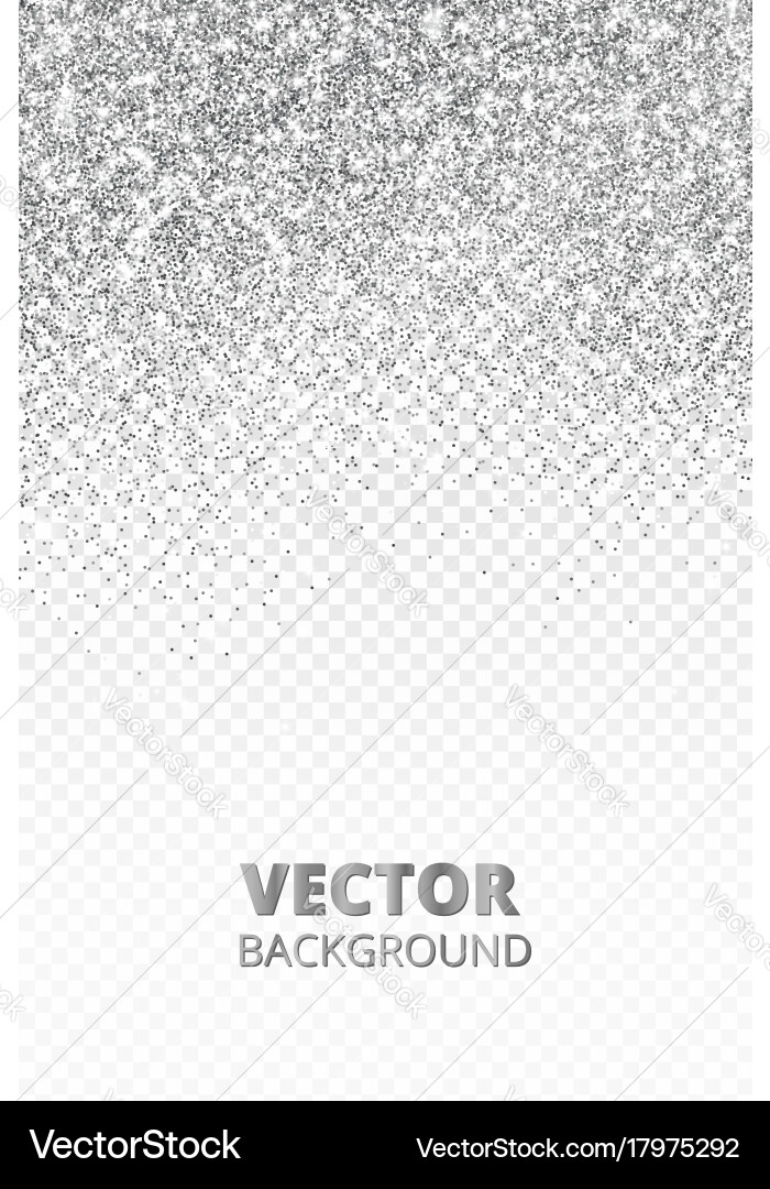 Falling glitter confetti silver dust Royalty Free Vector