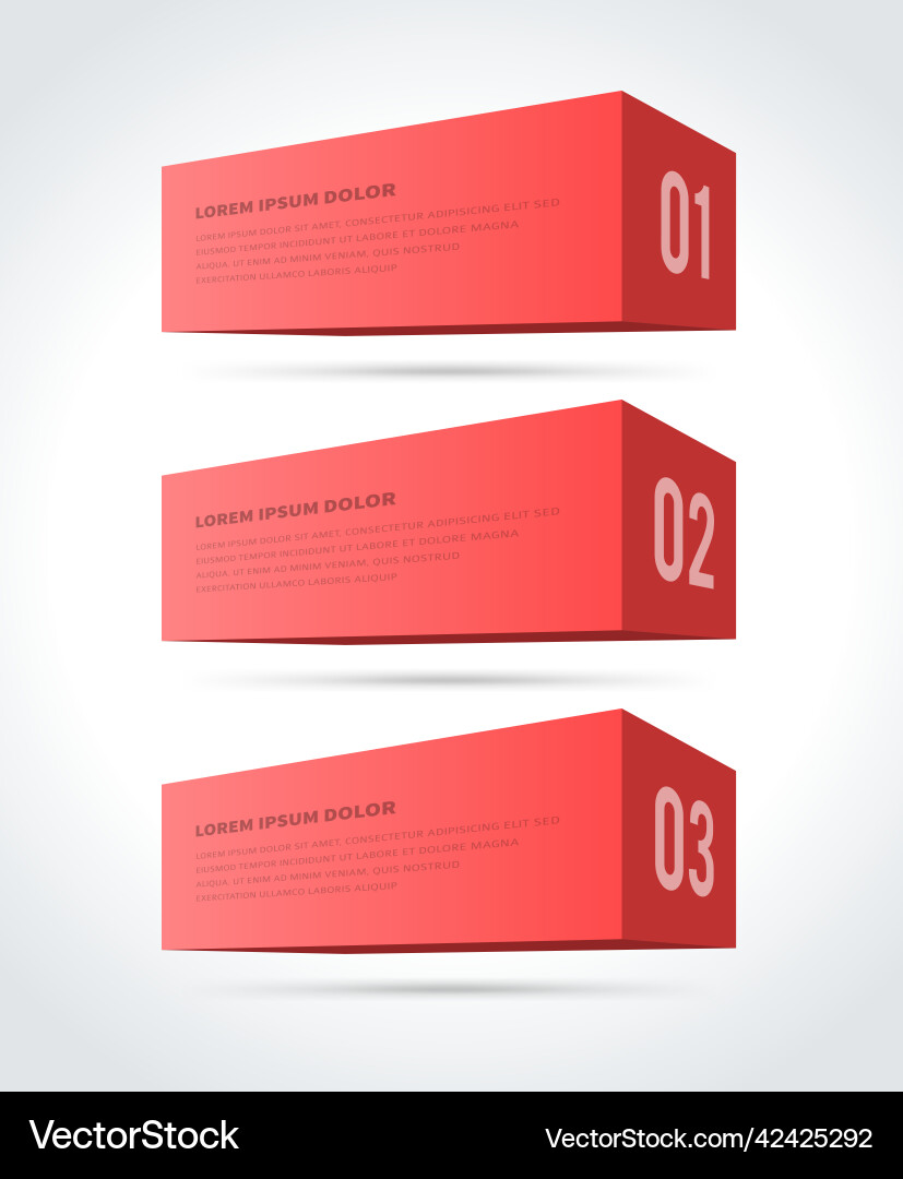 Red gradient rectangle infographics scheme Vector Image