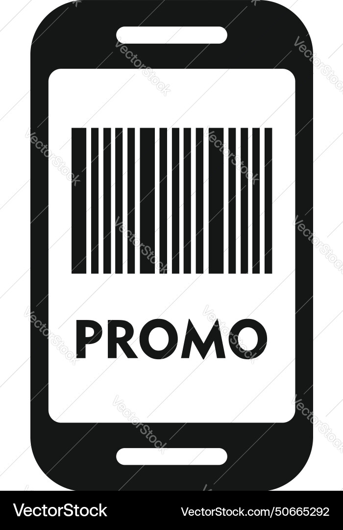 Retail online promo icon simple package Royalty Free Vector