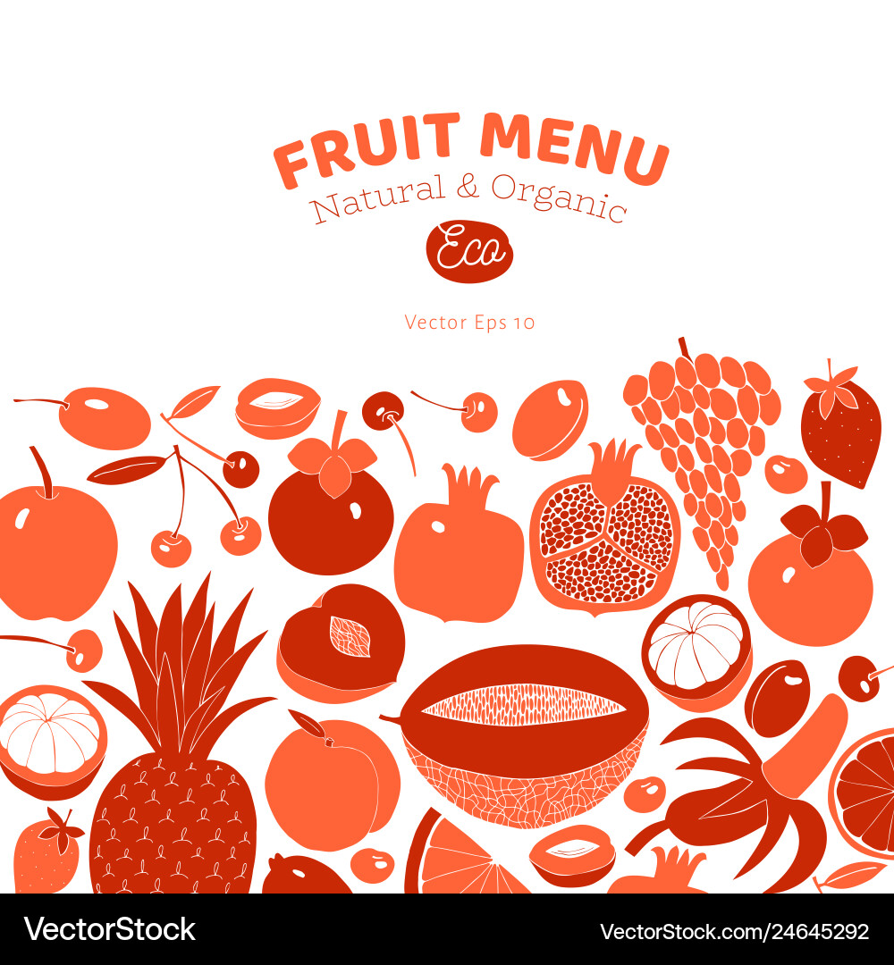 Scandinavian hand drawn fruit design template Vector Image