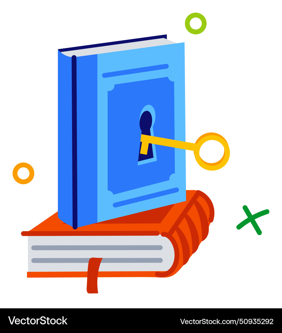 Secret books Royalty Free Vector Image - VectorStock