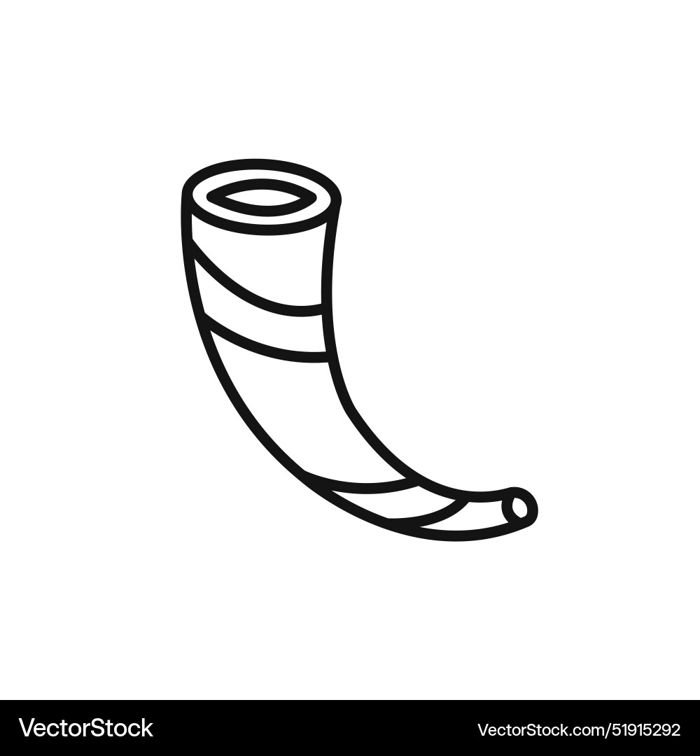 Shofar icon set collection for web Royalty Free Vector Image