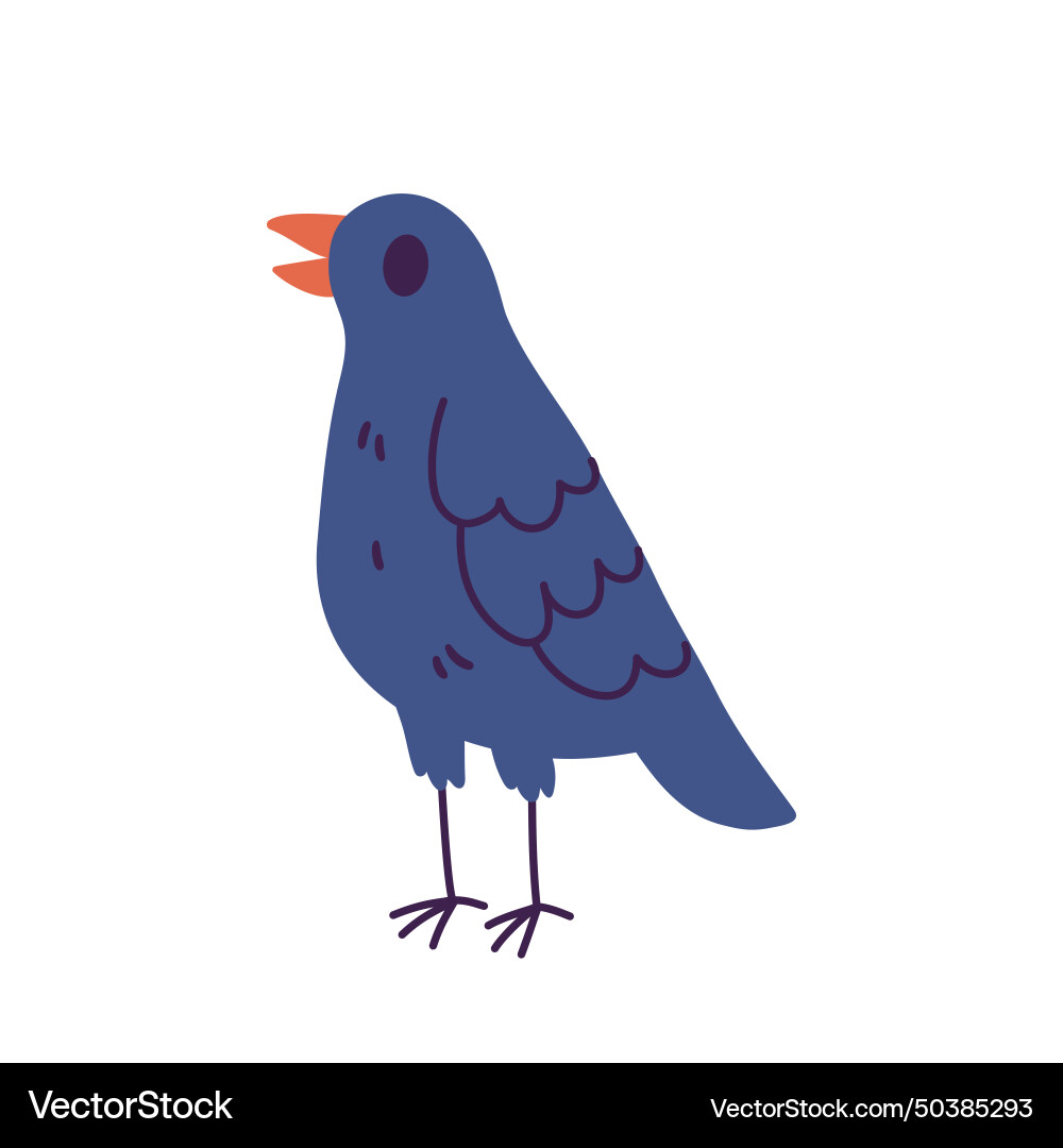 Crow bird Royalty Free Vector Image - VectorStock