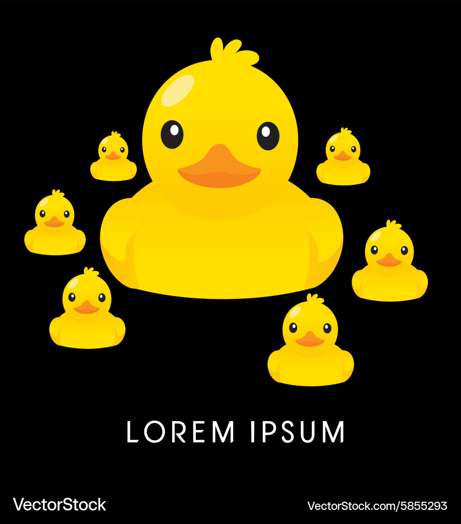 Cute Cartoon Ducks Royalty Free Vector Image - VectorStock