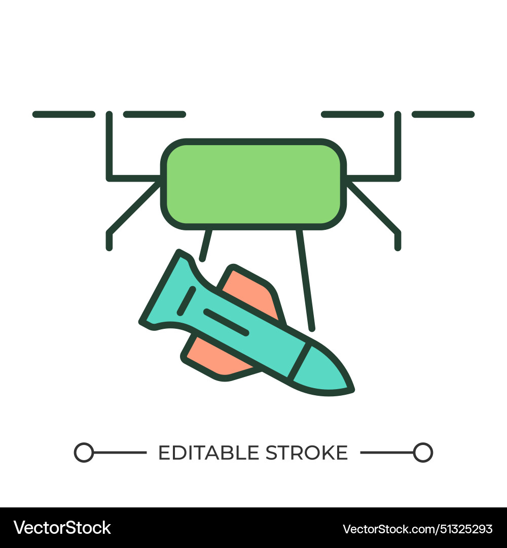 Drone dive bomb rgb color icon Royalty Free Vector Image