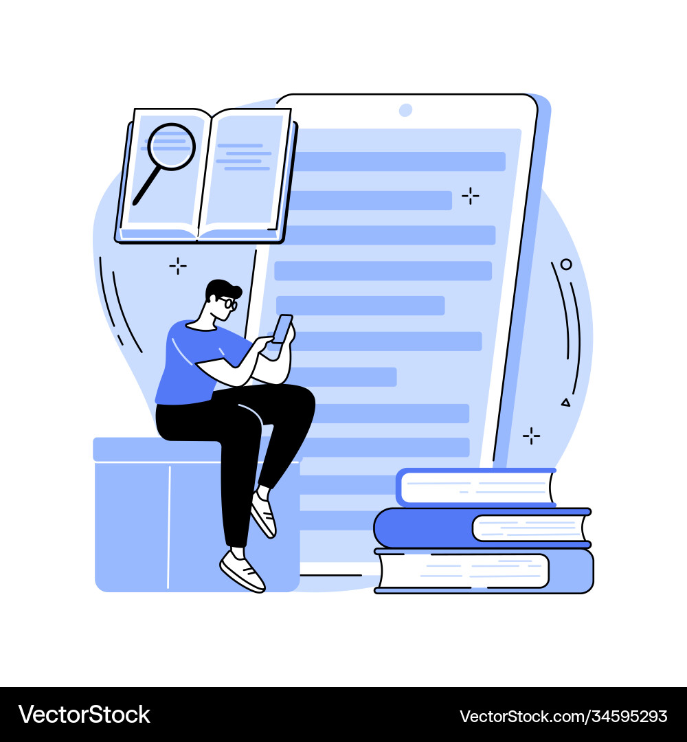 Ebook abstract concept Royalty Free Vector Image