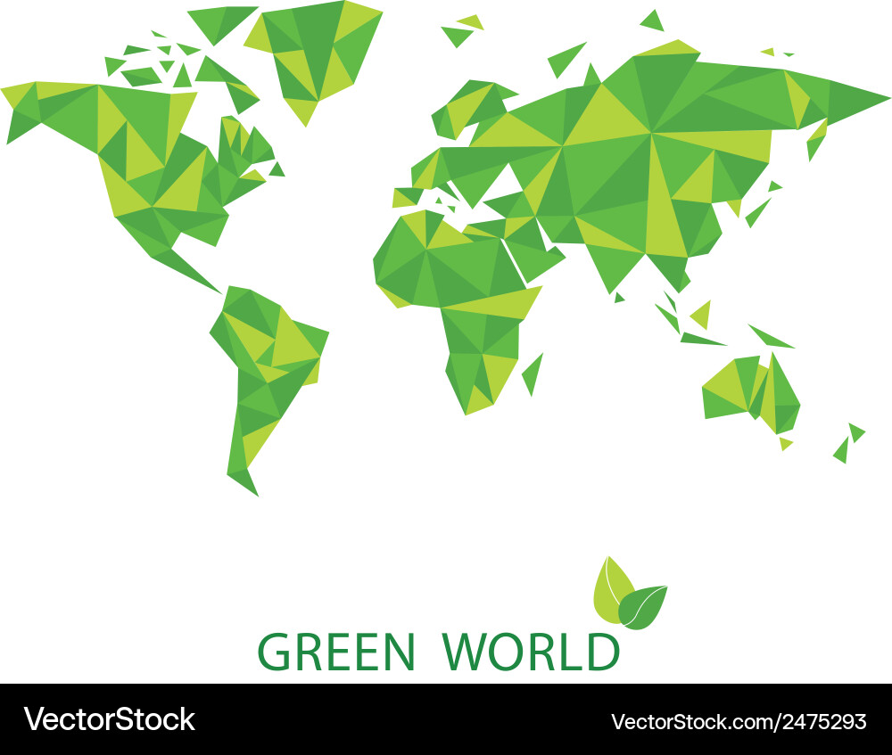 Green world Royalty Free Vector Image - VectorStock