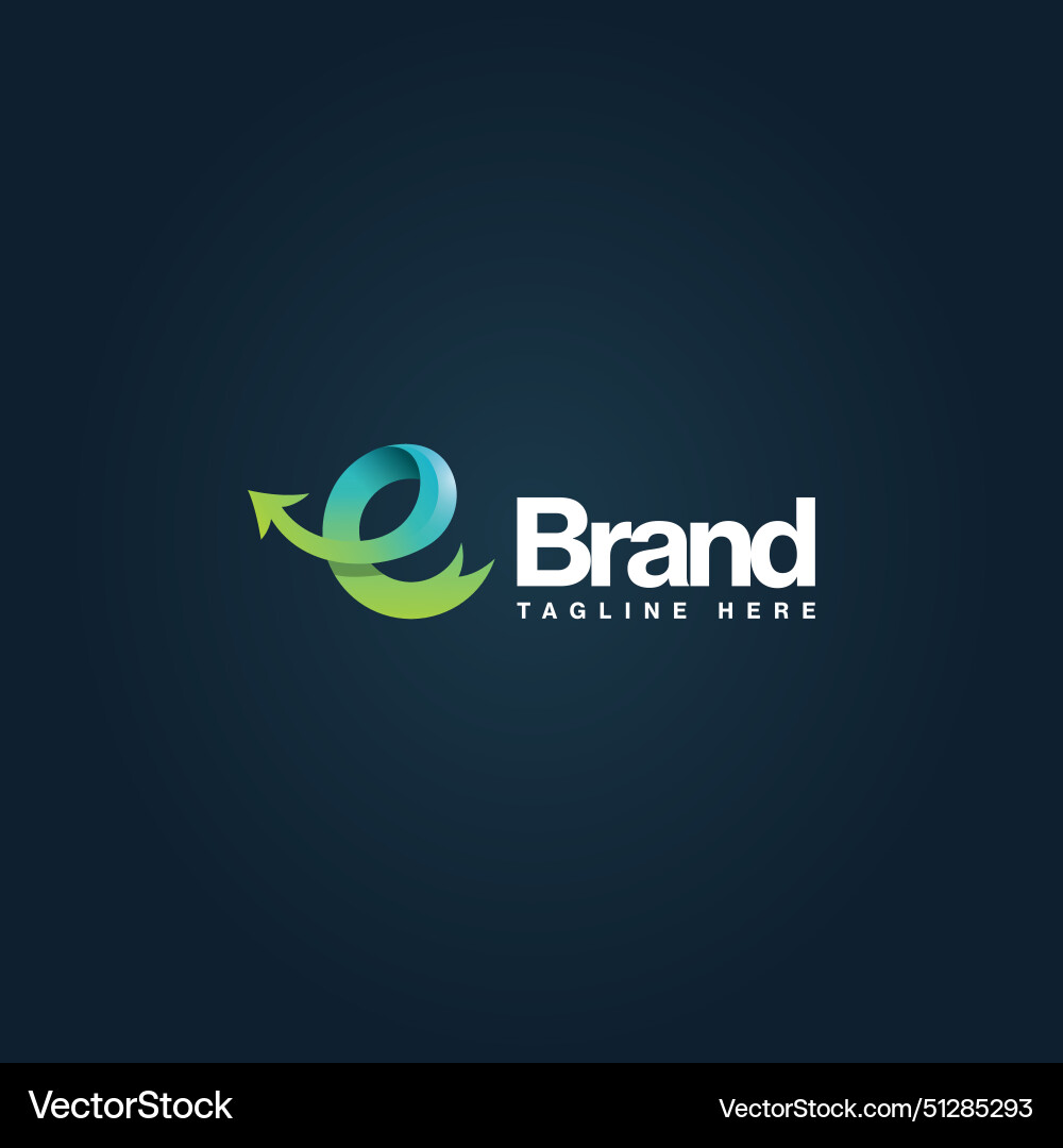 Letter e logo creative template Royalty Free Vector Image