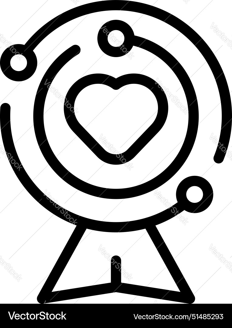 Love inspection concept line art Royalty Free Vector Image