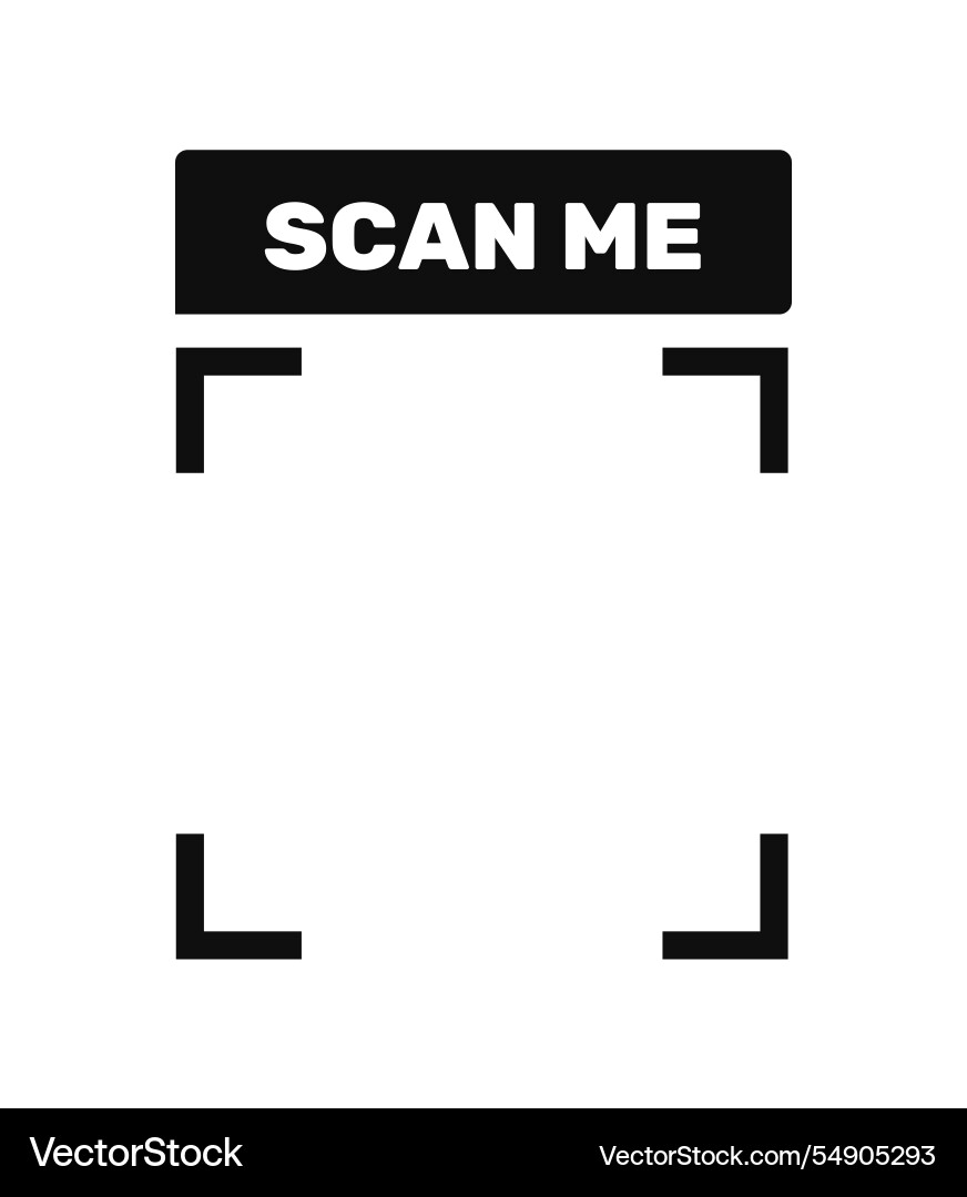 Qr code scan me symbol Royalty Free Vector Image