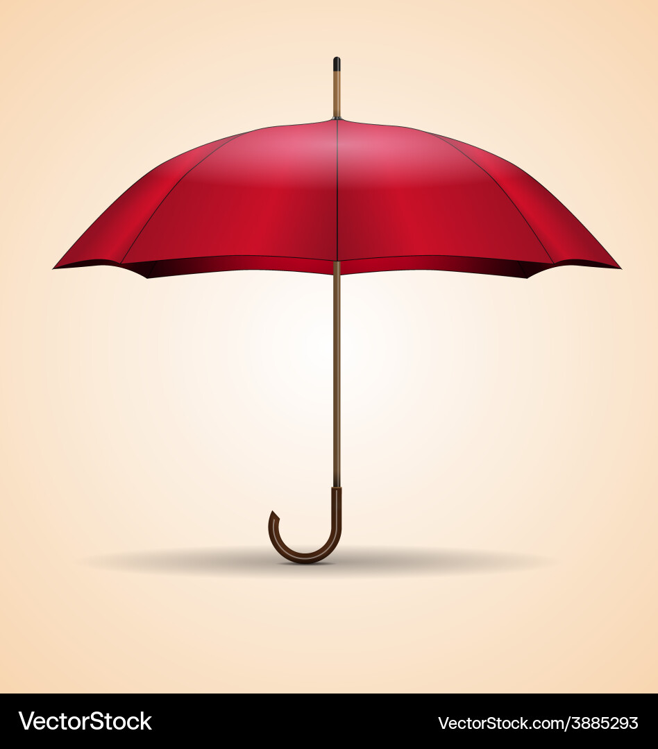 Red umbrella Royalty Free Vector Image - VectorStock