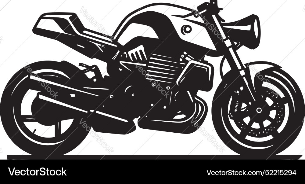 Dynamic elegance black cafe racer icon speed Vector Image