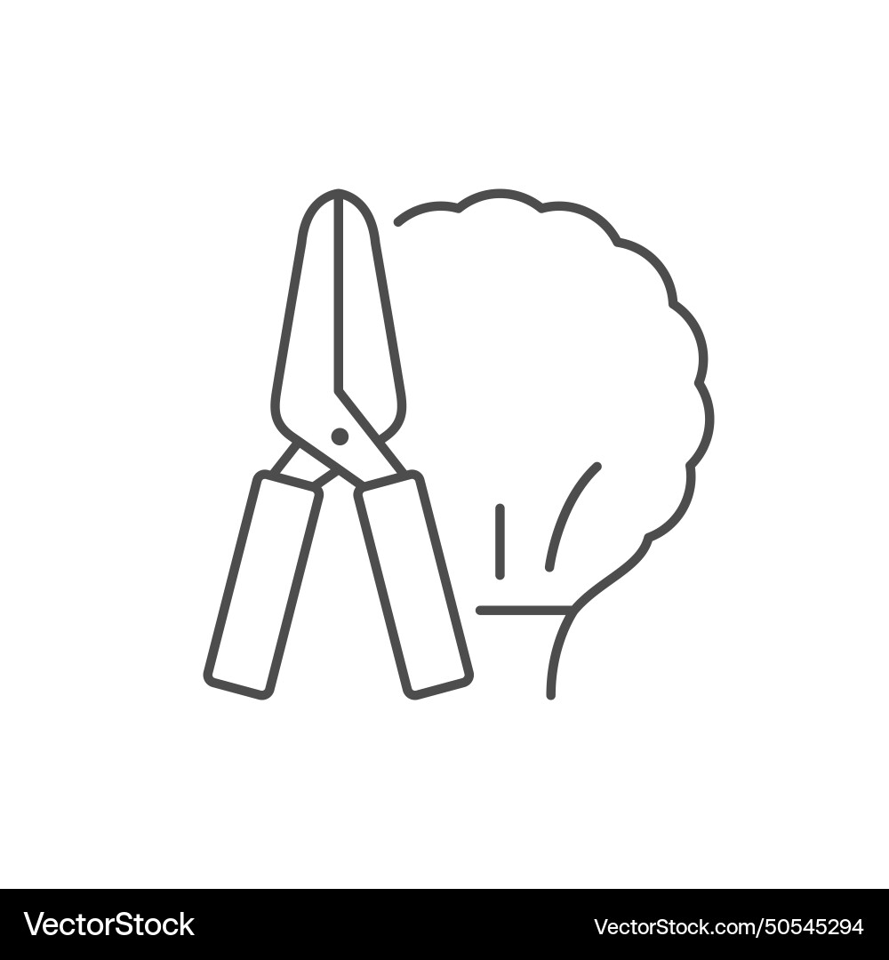 Pruning service line outline icon Royalty Free Vector Image