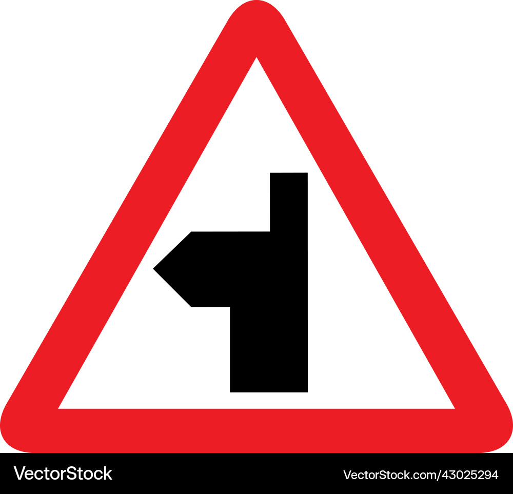 T junction Royalty Free Vector Image - VectorStock