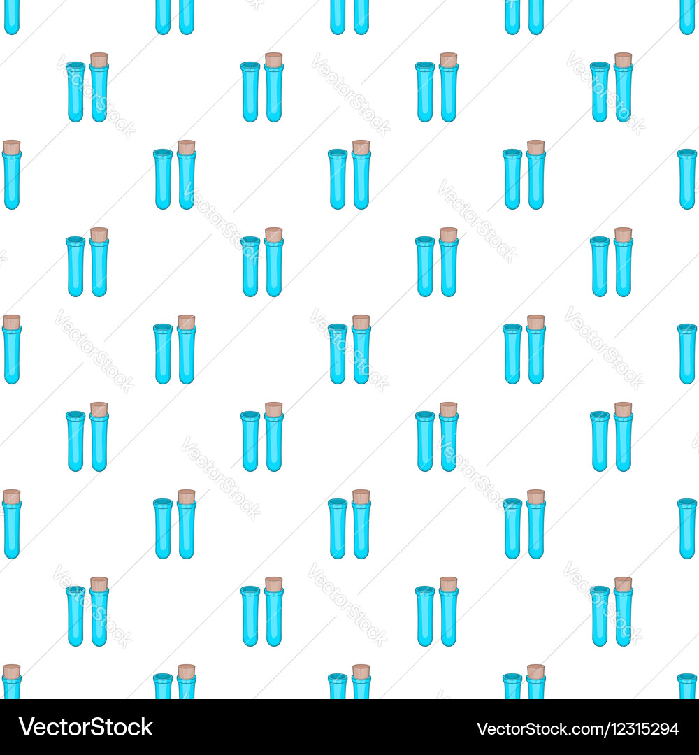 Vial for blood collection pattern cartoon style Vector Image